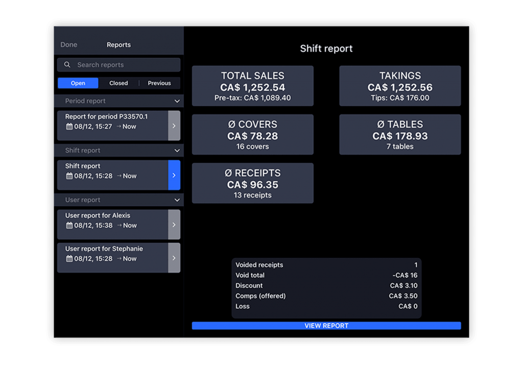 A POS with smart restaurant reporting - Lightspeed